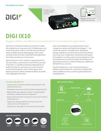 Digi IX10 Datasheet | Rugged, Secure LTE Industrial Router | Digi ...