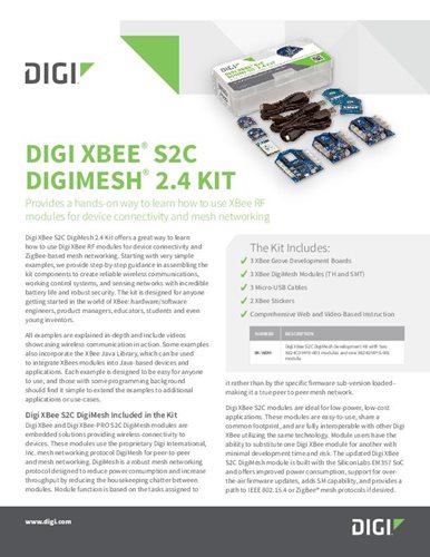 Digi XBee® S2C DigiMesh® 2.4 Kit Datasheet | Digi International