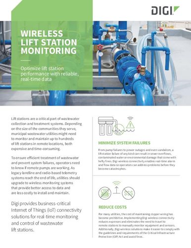 Wireless Lift Station Monitoring | Digi International