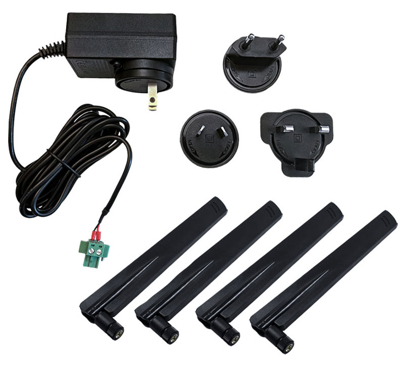 76002147 - Digi IX40 5G Industrial Starter Kit — includes 30 W power supply and 4 wideband ...